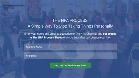 The Npa Process Sheet A Simple Way To Stop Taking Things Personally