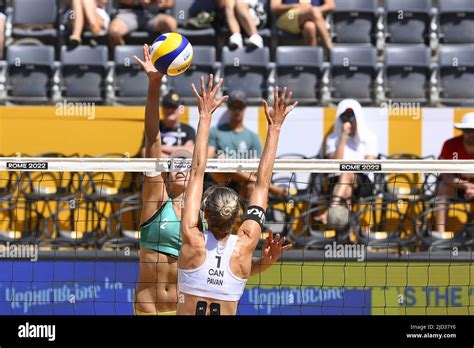 Rome Italy 17th June 2022 Duda Bra And Sarah Pavan Can During