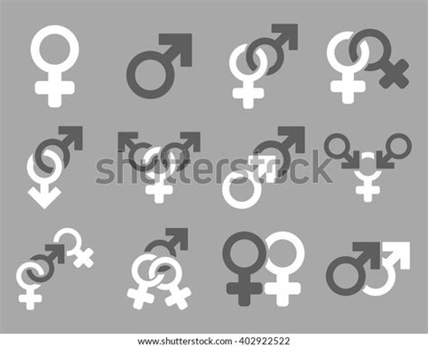 Sexual Relation Symbols Vector Icon Set Stock Vector Royalty Free