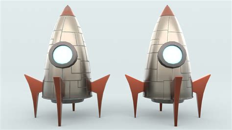 Мультфильм ракета 3D Модель $7 - .dae .fbx .ma .obj .unknown - Free3D