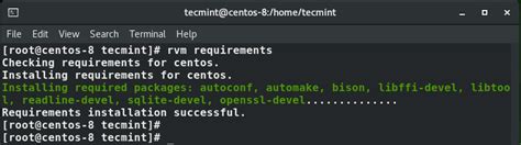 how to install ruby on centos rhel 8