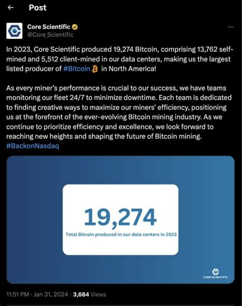 Core Scientific Raksasa Penambang Bitcoin Bangkit Dari Kebangkrutan Hasilkan 812 Juta