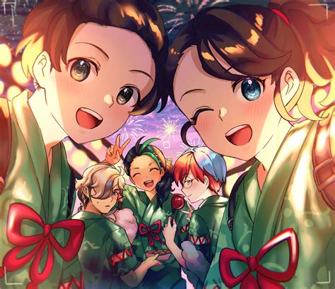 Juliana Nemona Florian Arven And Penny Pokemon And More Drawn By Asada Sadao Danbooru