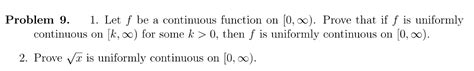 Solved Problem Let F Be A Continuous Function On Chegg