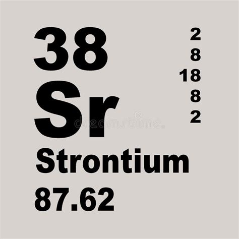 Periodic Table Of Elements Strontium Stock Illustration Illustration