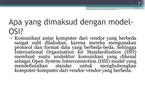 model osi dan tcpip seputar model