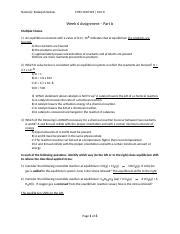Week 6 Assignment - Part b V2.docx - Name s : Kadazjah Nelson CHM 1020 W6 | Part b Week 6 ...