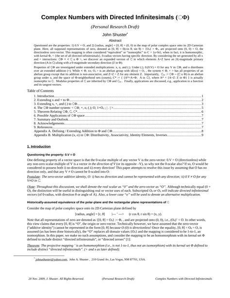 Pdf Complex Numbers With Directed Infinitesimals CФ Personal