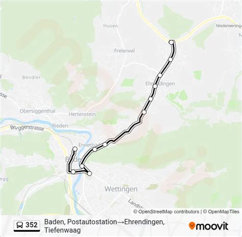 352 Route Schedules Stops And Maps Baden Postautostation‎→