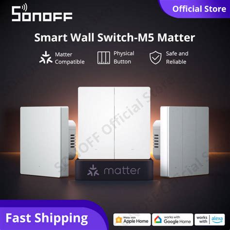 sonoff m5 matter 80 86 type smart wall switch wifi light switch push