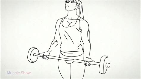Female Bicep Workout Animated Made By Muscle Show Youtube