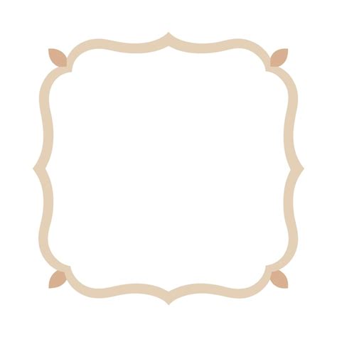 Decorative Square Frame Border With Geometric Lines And Symmetrical
