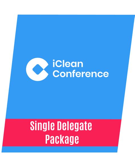 single delegate package — iclean conference