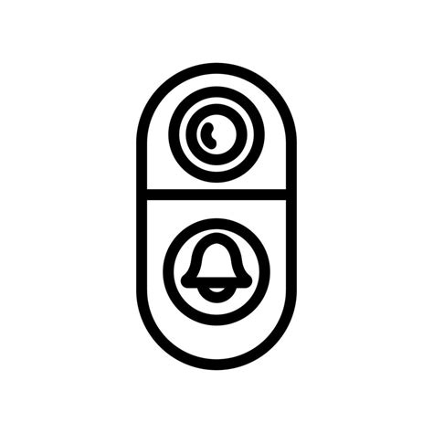 intercom door ring bell icon vector outline illustration 9928045 vector