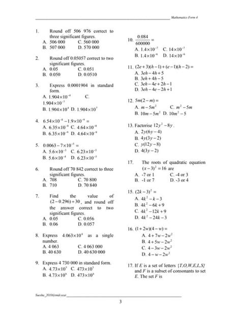 Mathematics Form 1 Chapter 1 Rational Numbers Integers Basic