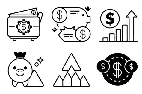 Financial Gain Line Art Illustration For Success Design Premium Ai