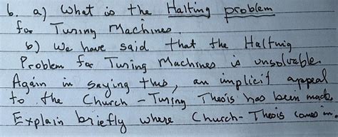 solved 6 a what is the halting problem for turing
