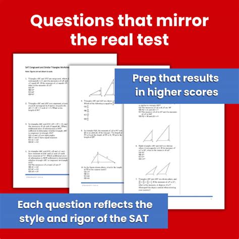 Sat Math Problem Sets Congruent And Similar Triangles By Suzanne Beilenson