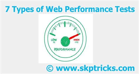 Types Of Web Performance Tests SKPTRICKS