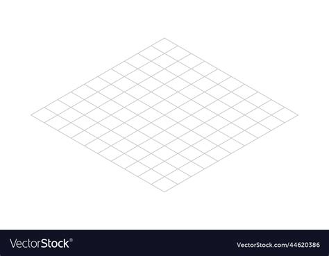 Isometric Grid Line Background Outline Royalty Free Vector