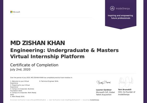 Md Zishan Khan On Linkedin Virtualinternship Microsoft Insidesherpa