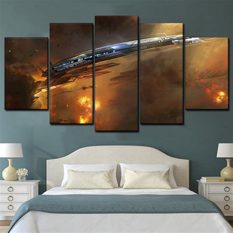 Mass Effect 3 Ship 5 Piece Canvas Art Wall Decor Canvas Prints