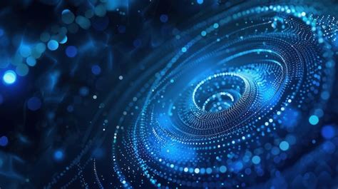 Abstract Blue Swirling Lights Background Premium Ai Generated Image