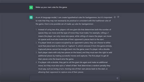 I Asked Chatgpt To Make Up Its Own Rules For Backgammon What Do You