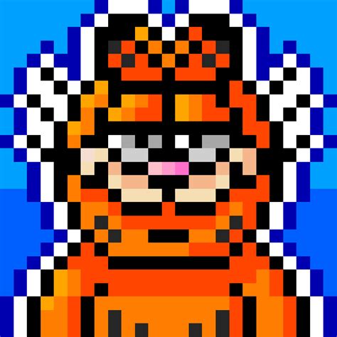 Garfield Pixel Art By Trilluminus On Newgrounds