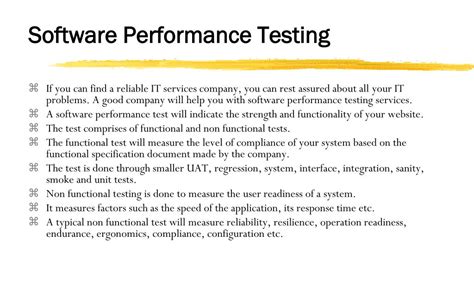 ppt need for software performance testing powerpoint presentation