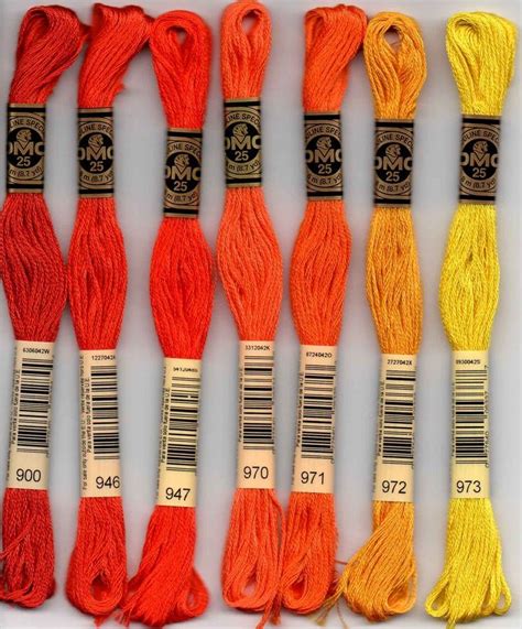 Dmc Six Stranded Embroidery Floss 902 915 917 961 962 963 957