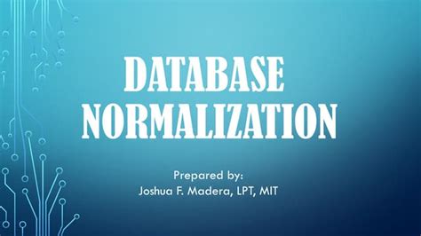 database management system database normalization pptx