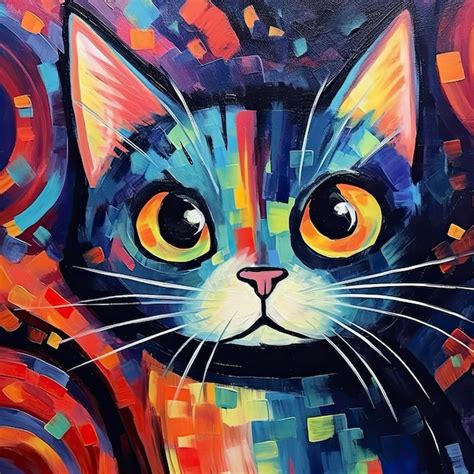 Premium Photo Cat In Abstract Art