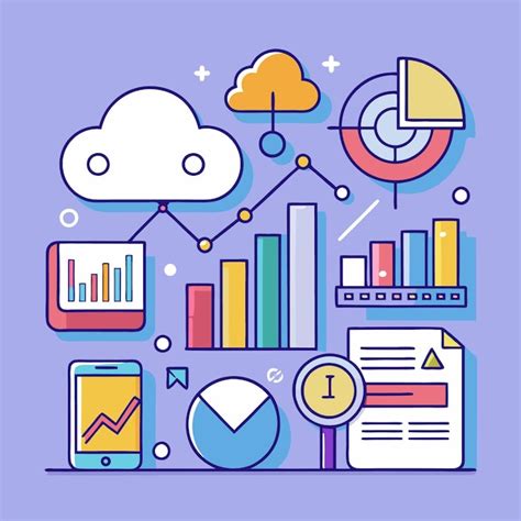 Cloud Computing And Data Analytics With Charts Graphs And Mobile Device