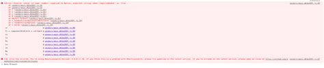 error invalid `value` of type `number` supplied to option expected