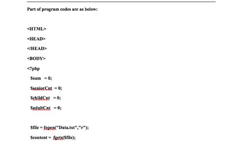 solved 6 write a php program to read a text file data txt