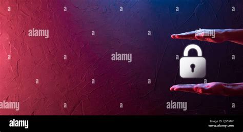 Cyber Security Network Padlock Icon And Internet Technology Networking