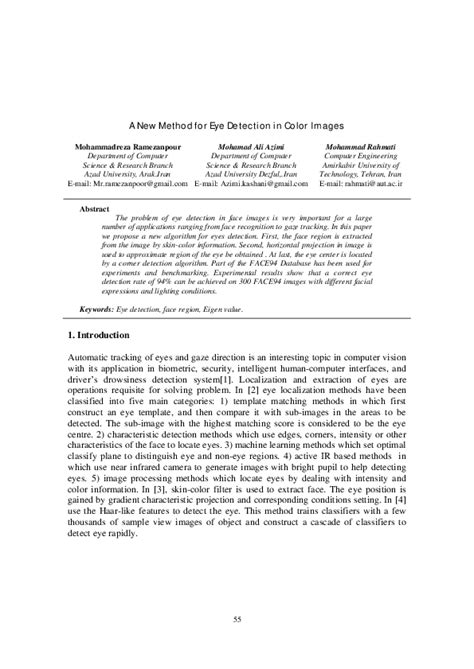 pdf a new method for eye detection in color images