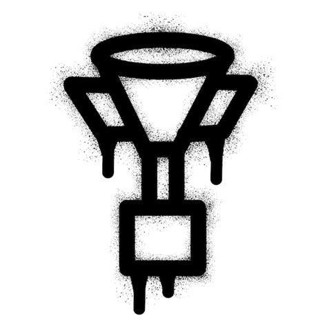 Trophäensymbol Graffiti Mit Schwarzer Sprühfarbe Vektor Illustration