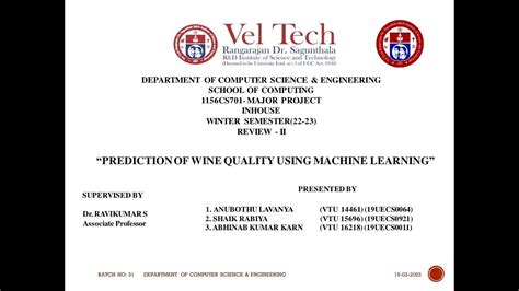 prediction of wine quality using machine learning youtube