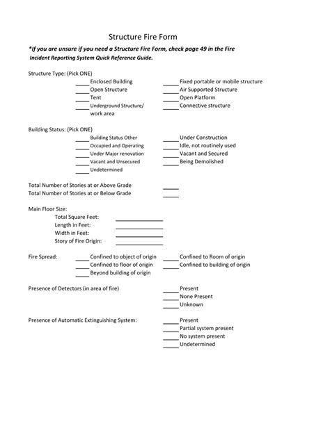 South Dakota Structure Fire Form Fill Out Sign Online And Download