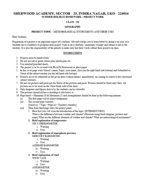 Geography Project Class 9 Pdf Meteorology Applied And Geography Project Class 9 Pdf Meteorology Applied And