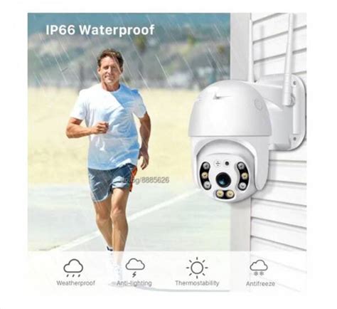 Външна камера за видеонаблюдение с две антени Wi Fi Ip 5mp 1080p Техника за видеонаб