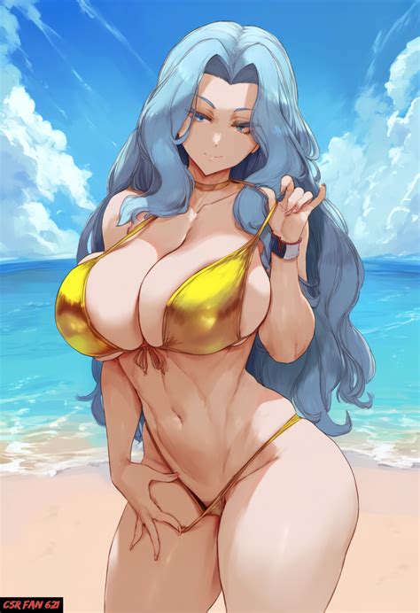 Rule 34 1female 1girl 1girls Ai Generated Beach Big Boobs Big Breasts