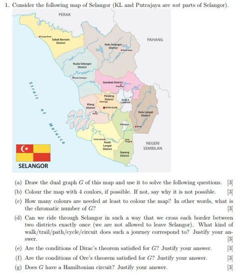 A Draw The Dual Graph G Of This Map And Use It To Chegg Com