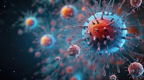 Premium Ai Image Human Host And Virus Interaction At The Cellular Level Molecular Warfare