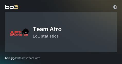 Team Afro Lol Stats Team Standings And Match Statistics