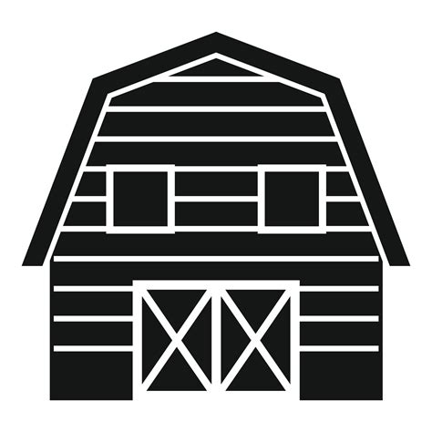 Farm Barn Icon Simple Vector Eco Farming 15155856 Vector Art At Vecteezy