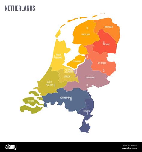 Netherlands Political Map Of Administrative Divisions Provinces