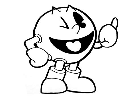 Pacman Souriant Pac Man Coloring Pages